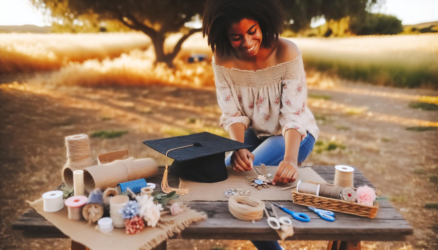 How To Decorate Grad Cap With Sweet Country Style Touch ...
