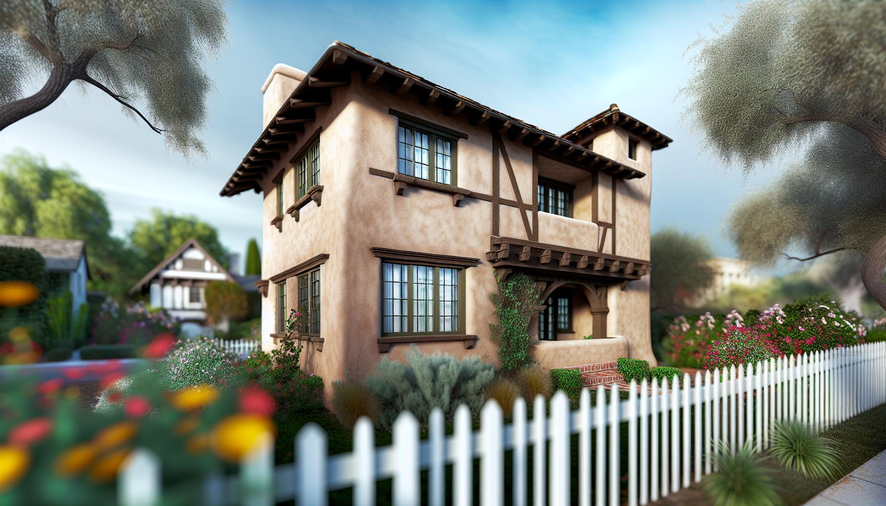 1925 Two Story Stucco English Cottage: Classic Design Revival ...